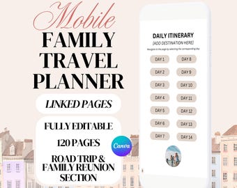Family Trip Itinerary Template for Vacation Trip Checklist Family ...