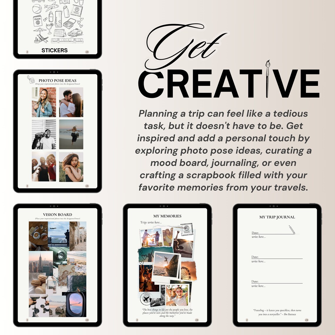 PLR Resell Digital Planner Commercial Use Canva Plr Digital Travel ...