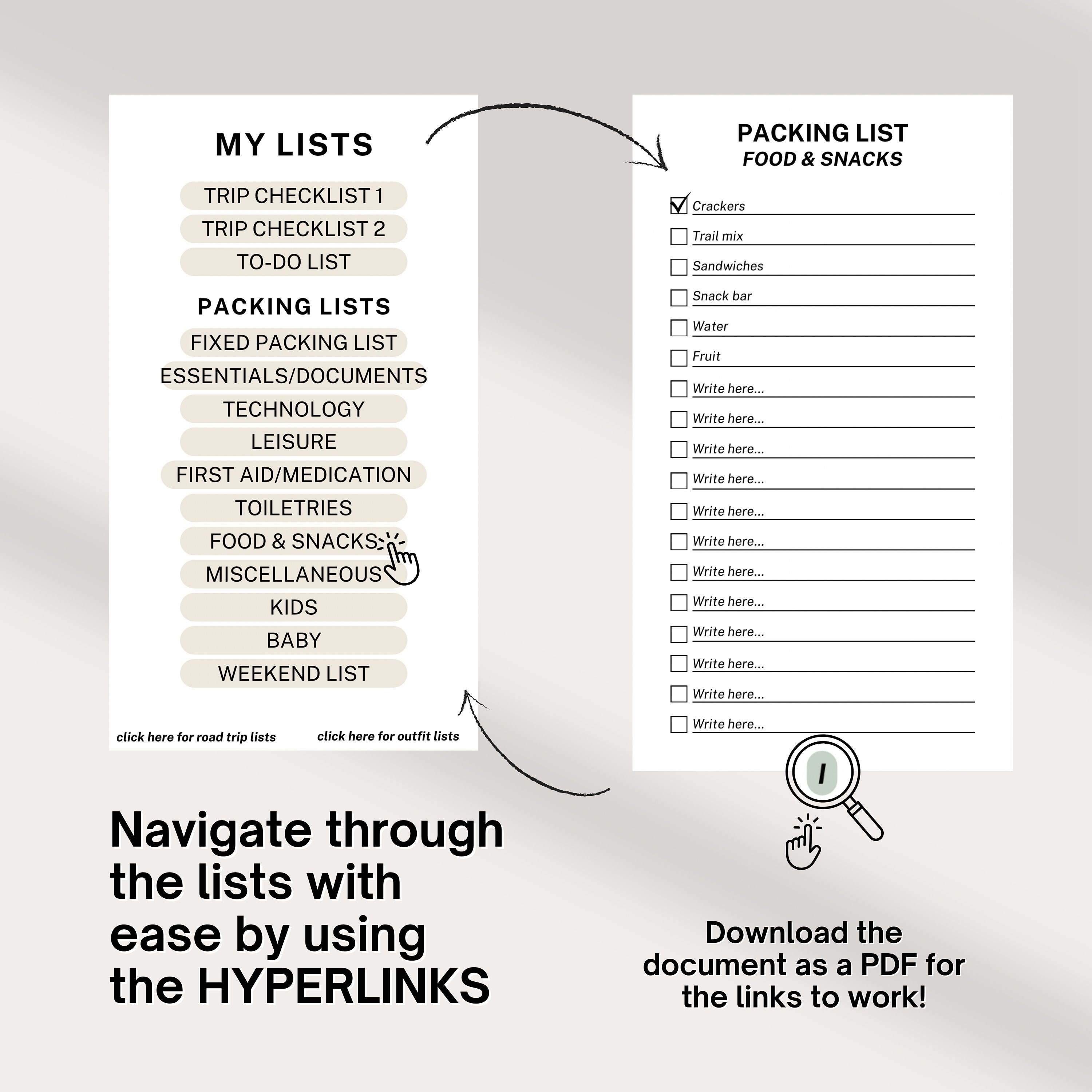 Editable Travel Packing List Template Canva Travel Checklist Family ...