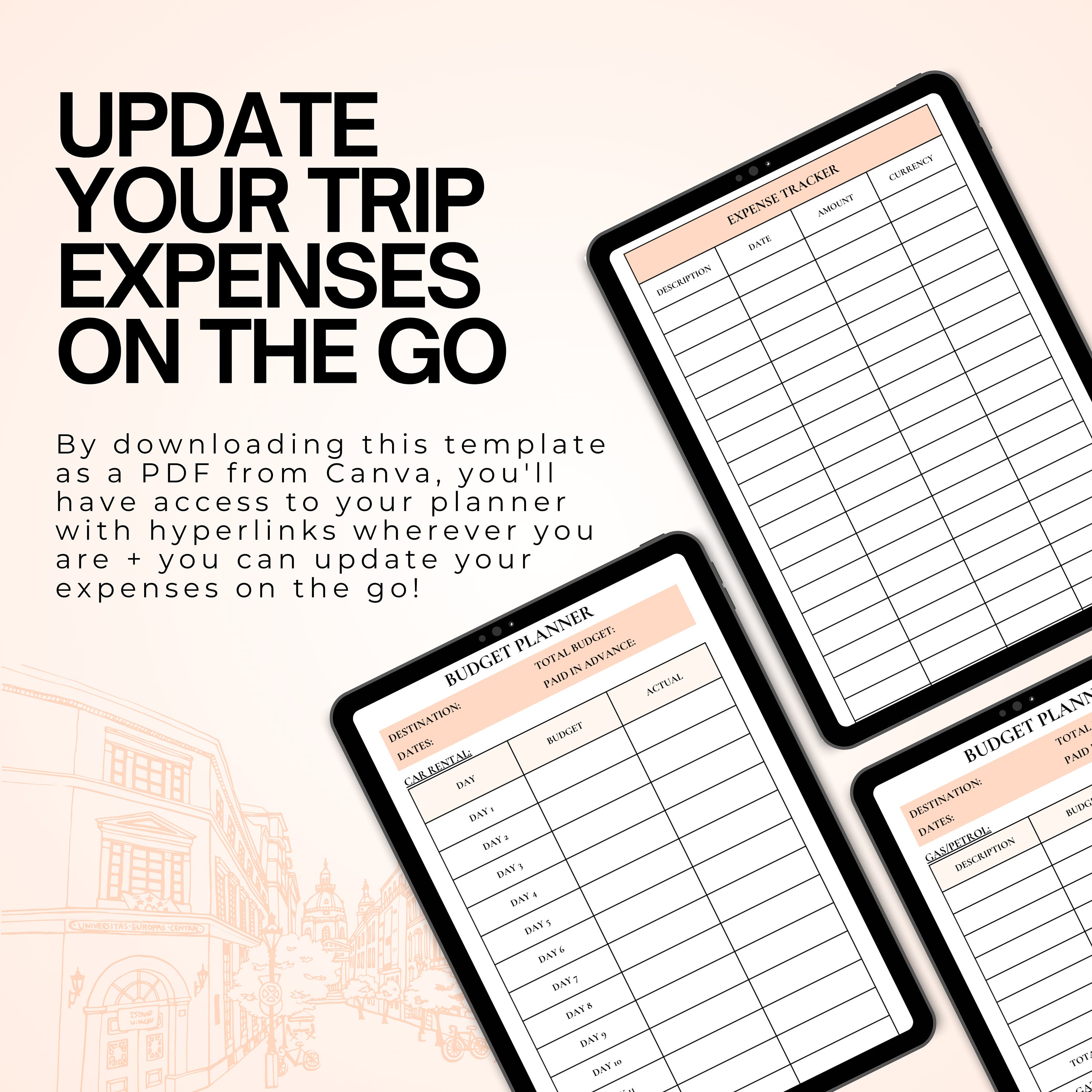 Road Trip Journal Digital Travel Planner Canva Template Family Vacation ...