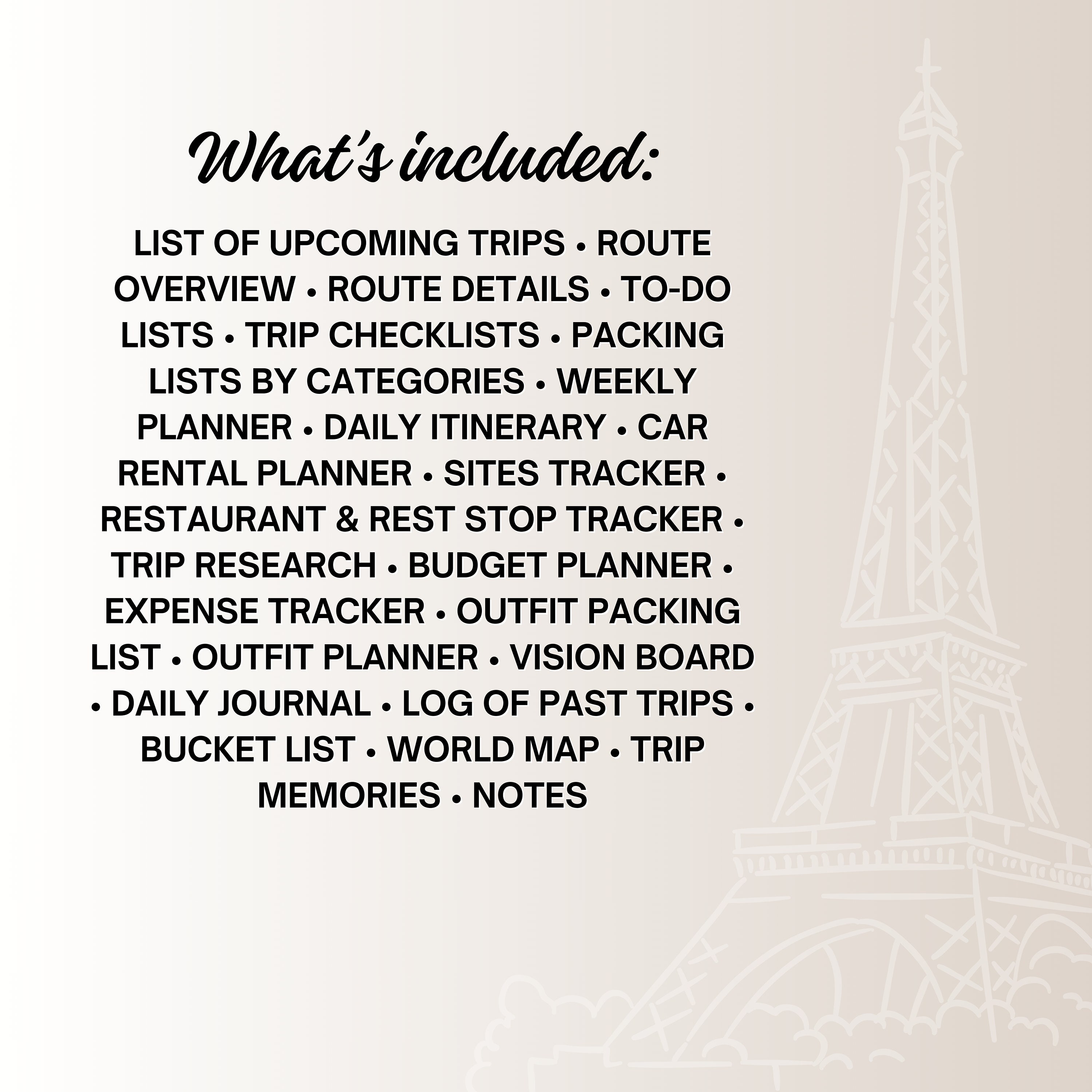 Road Trip Planner Printable Pdf Canva Template Planner Digital ...