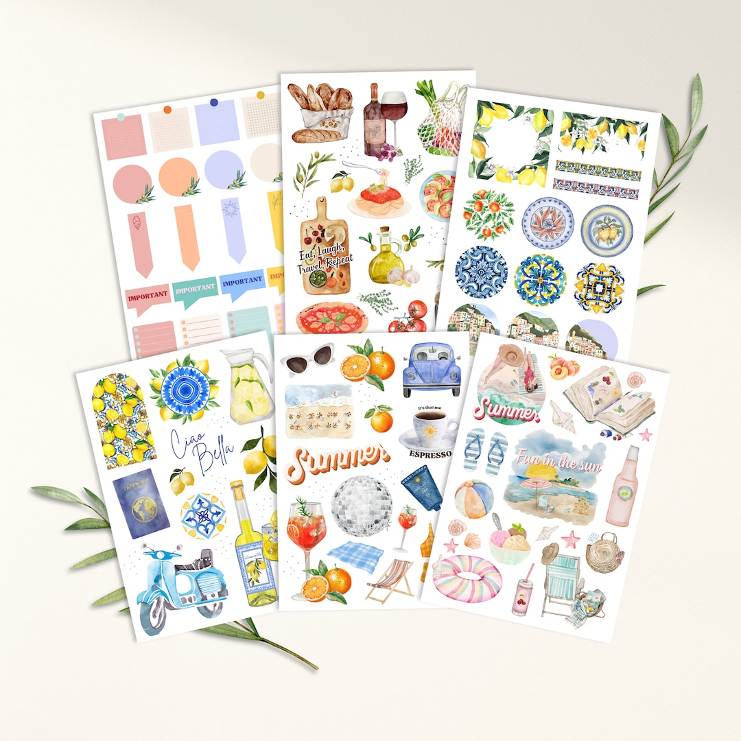 Summer Holiday Planner Stickers for Goodnotes Travel Sticker PNG ...