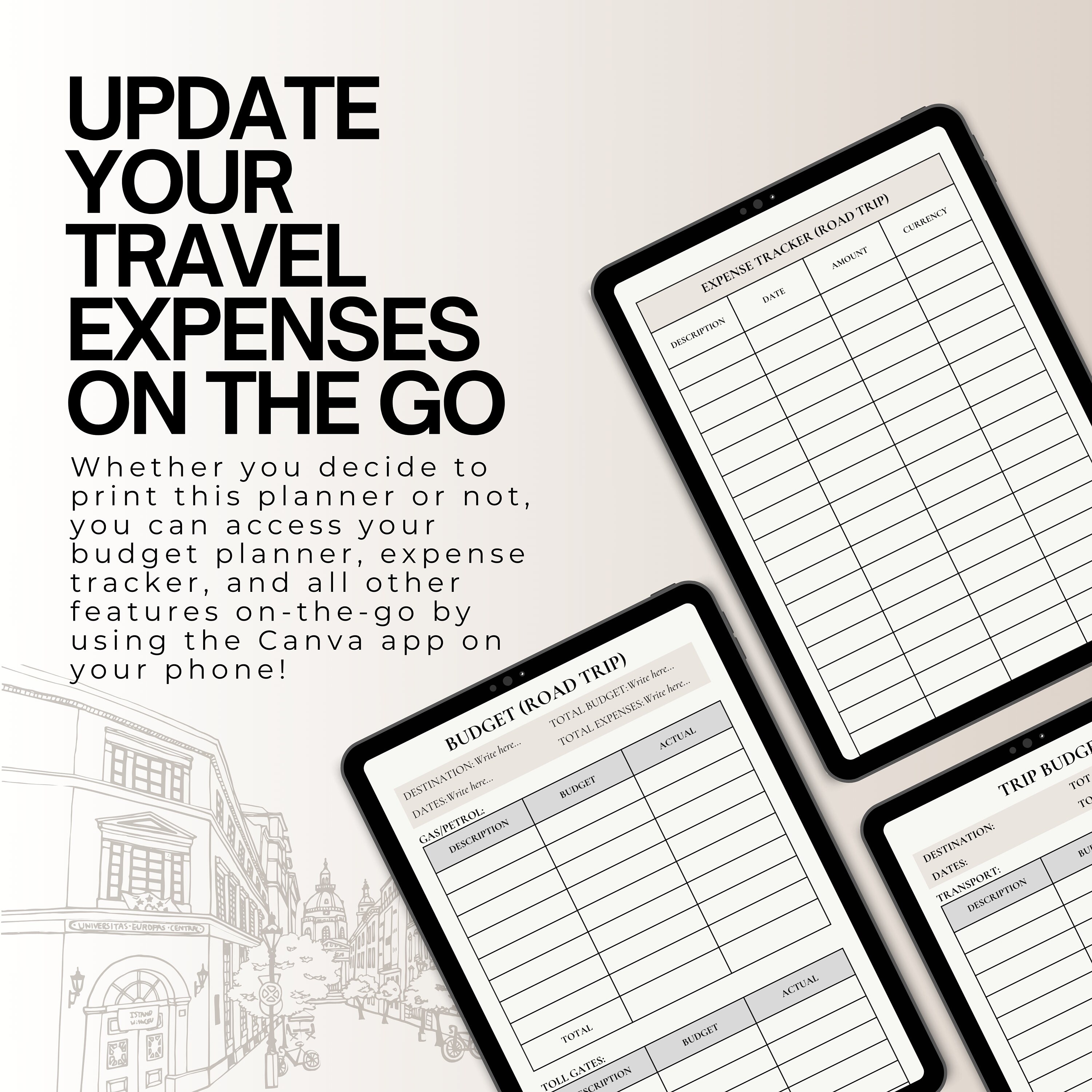 Digital Travel Itinerary Editable in Canva Planner PDF Printable Travel ...