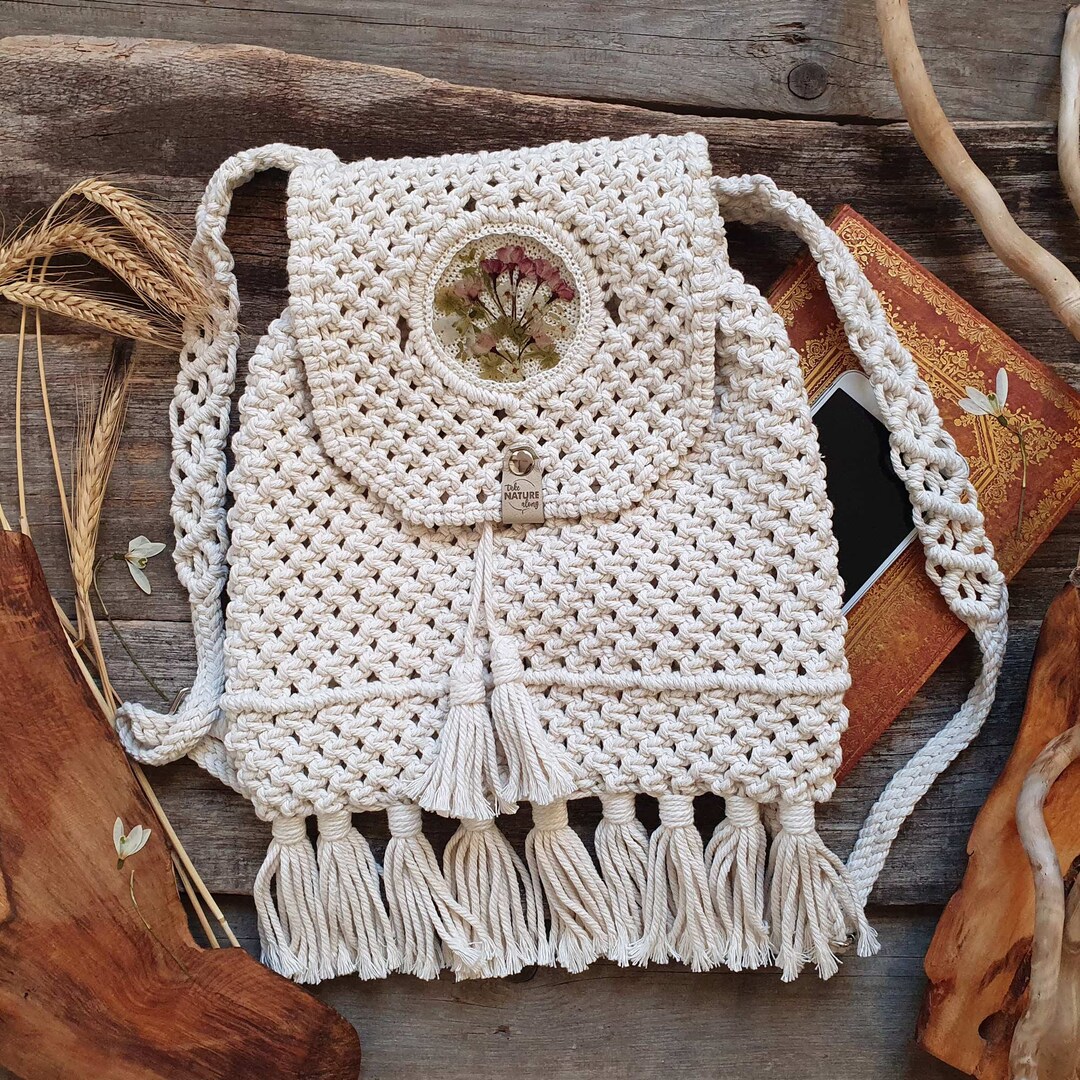 Macrame Backpack - Etsy