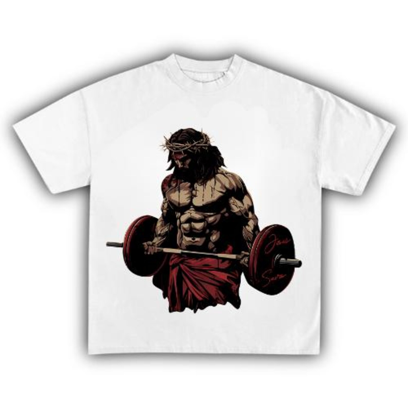 PNG Retro Jesus, the Ultimate Deadlifter Christian Gym Workout Jesus ...
