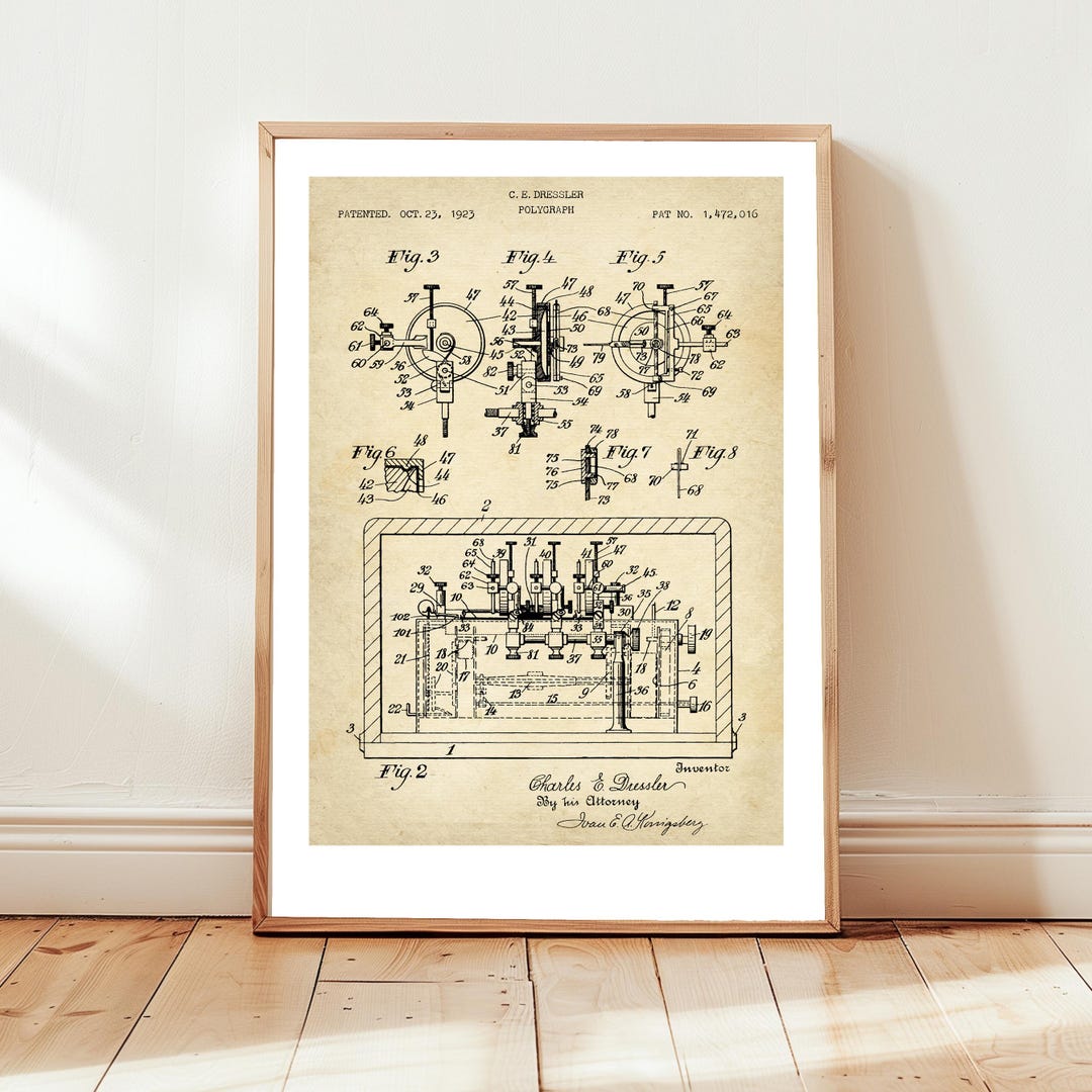 Design of Polygraph Lie Detector Machine From US Patent Office. Poster ...