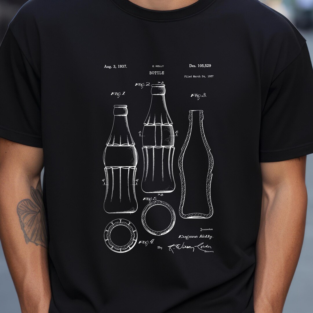 Vintage Design of Coca Cola Bottle From US Patent Office. T-shirt Gift ...