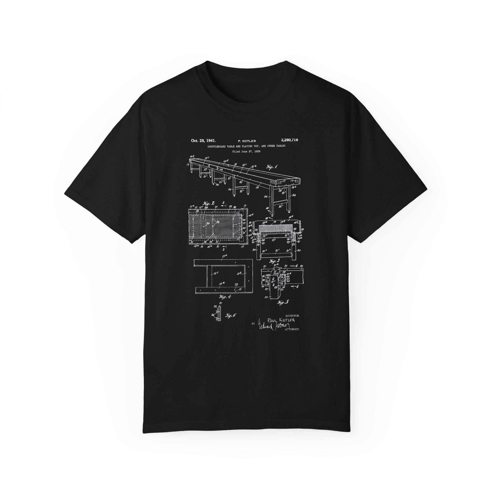 Design of a Shuffleboard Table From the US Patent Office. T-shirt Gift ...