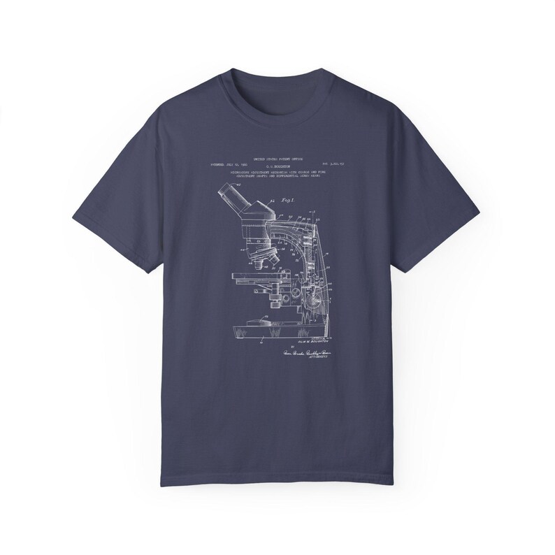 Design of Microscope From the US Patent Office. T-shirt Gift for a ...