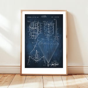 Parachute Design From 1920 From US Patent Office. Poster Design for ...