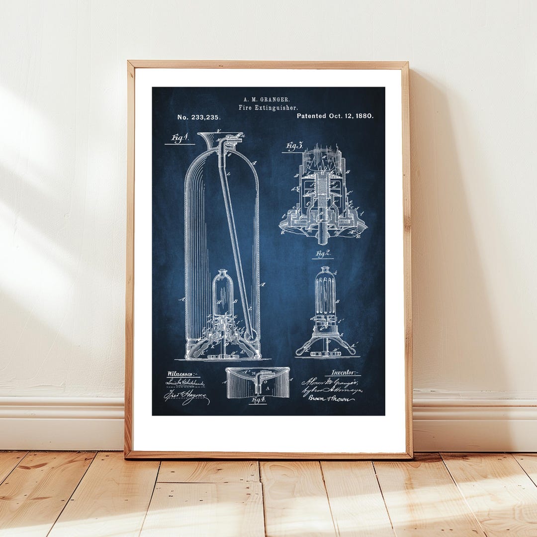 Fire Extinguisher Design From 1880 From US Patent Office. Perfect ...