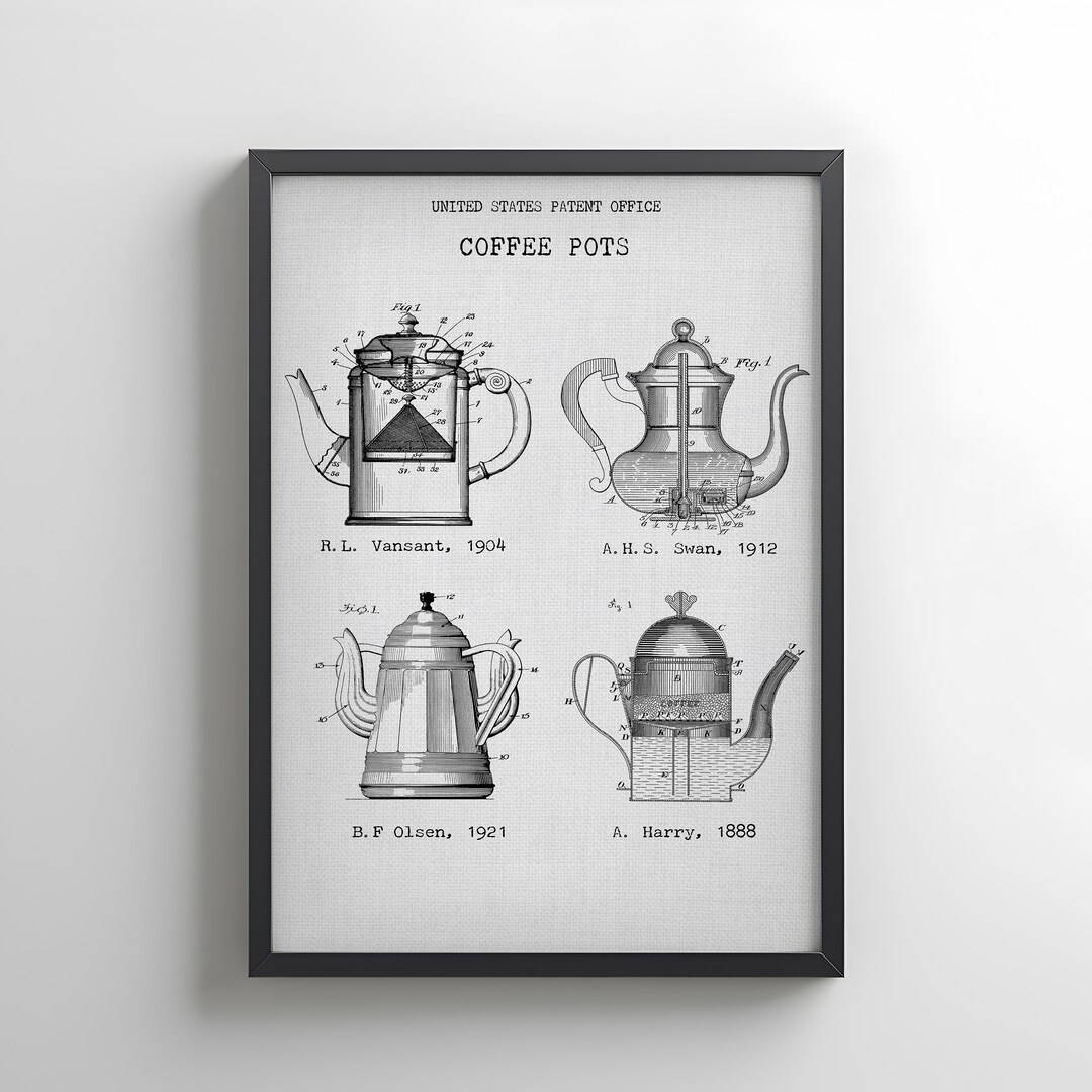 A Selection of Vintage Coffee Pot Designs From the US Patent Office ...