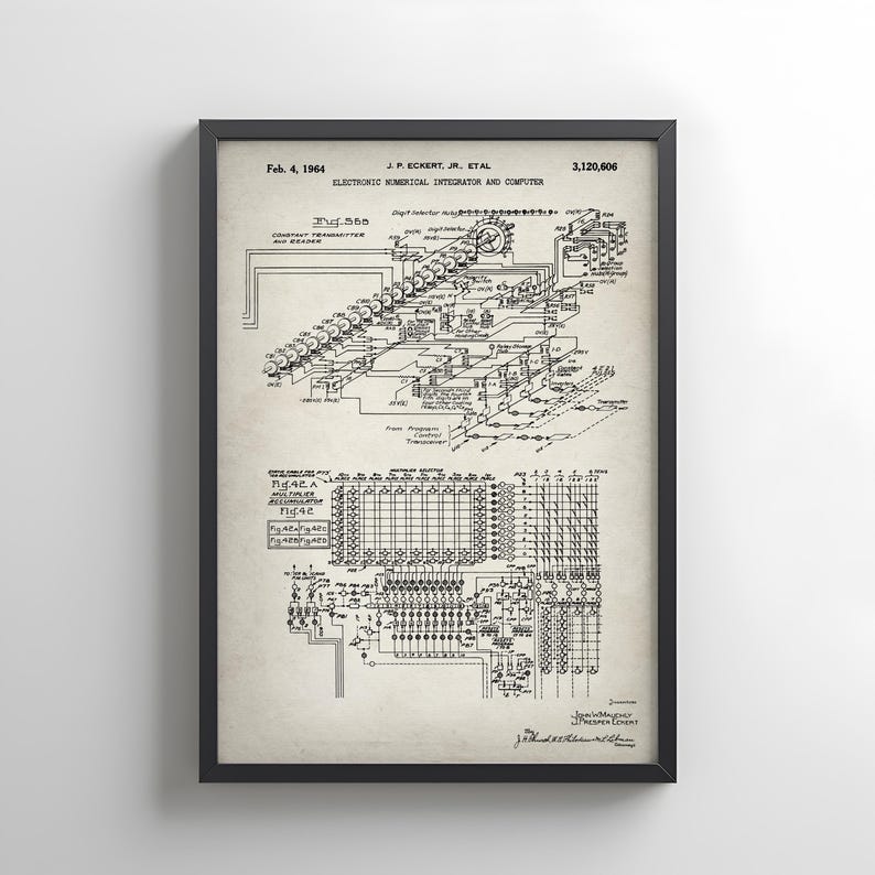 ENIAC First Programmable Computer From 1964 From US Patent Office ...