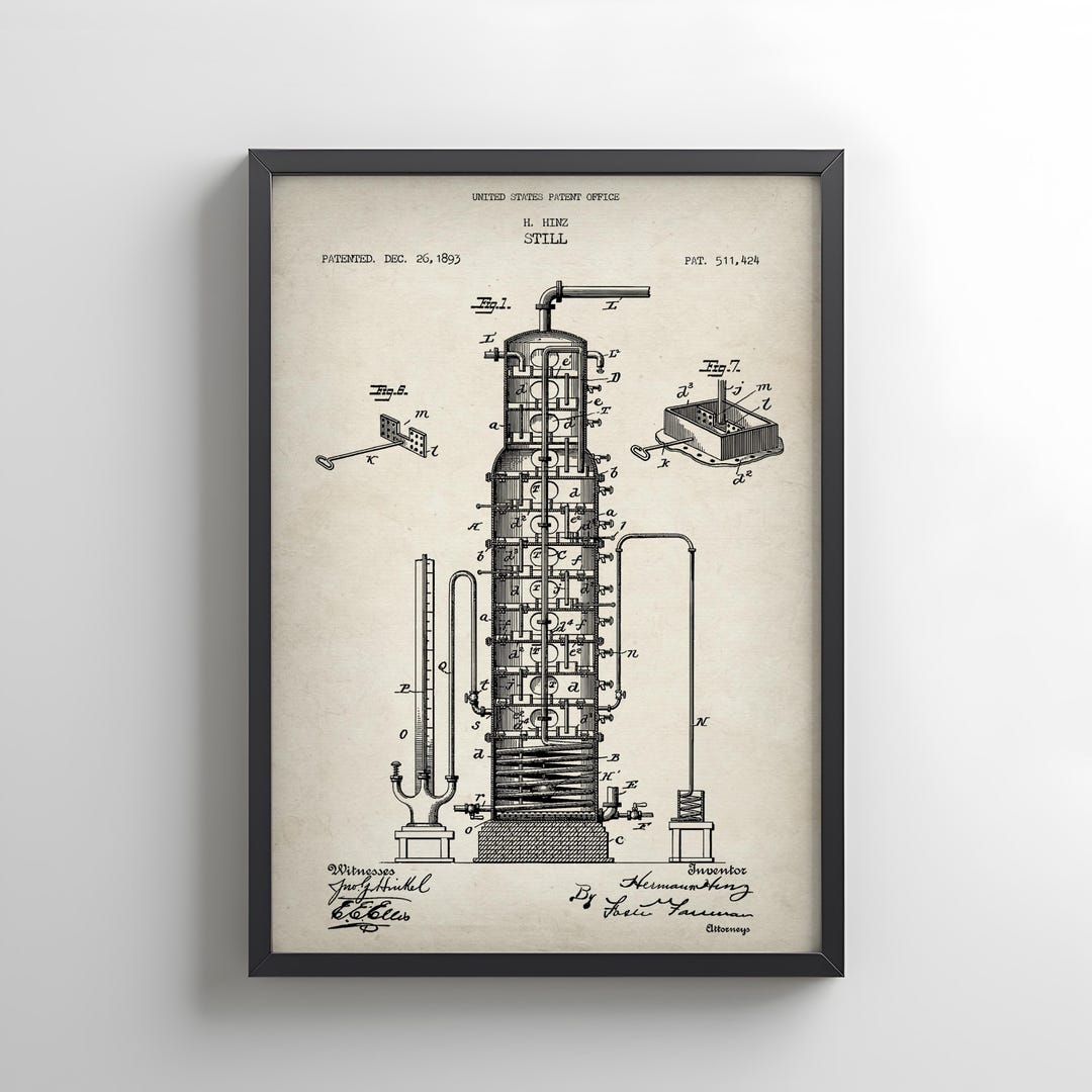Antique Alcohol and Whisky Still Design From the US Patent Office ...