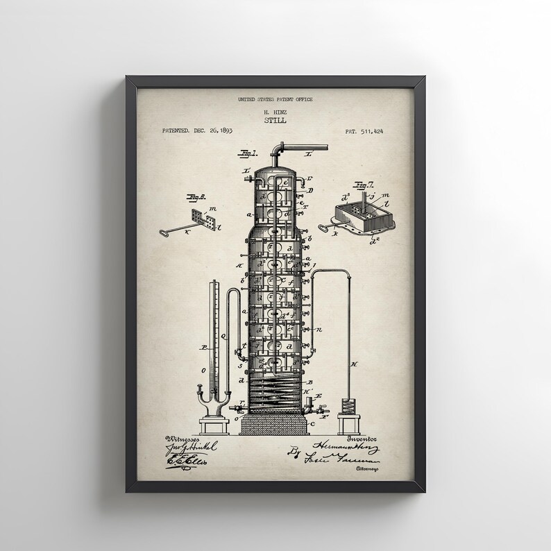 Antique Alcohol and Whisky Still Design From the US Patent Office ...