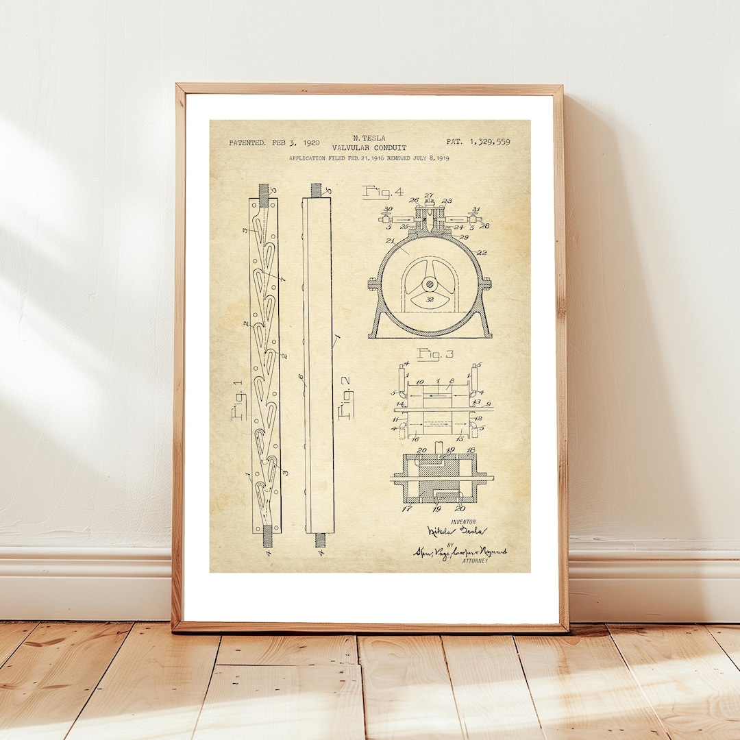 Design of Tesla Valve or Valvular Conduit From 1920 From US Patent ...