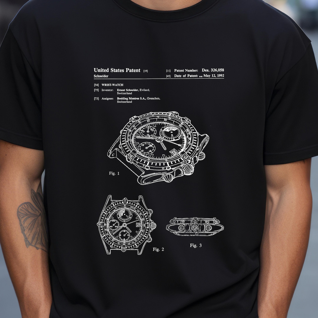 Breitling Watch Chronograph Design From 1992 From the US Patent Office ...