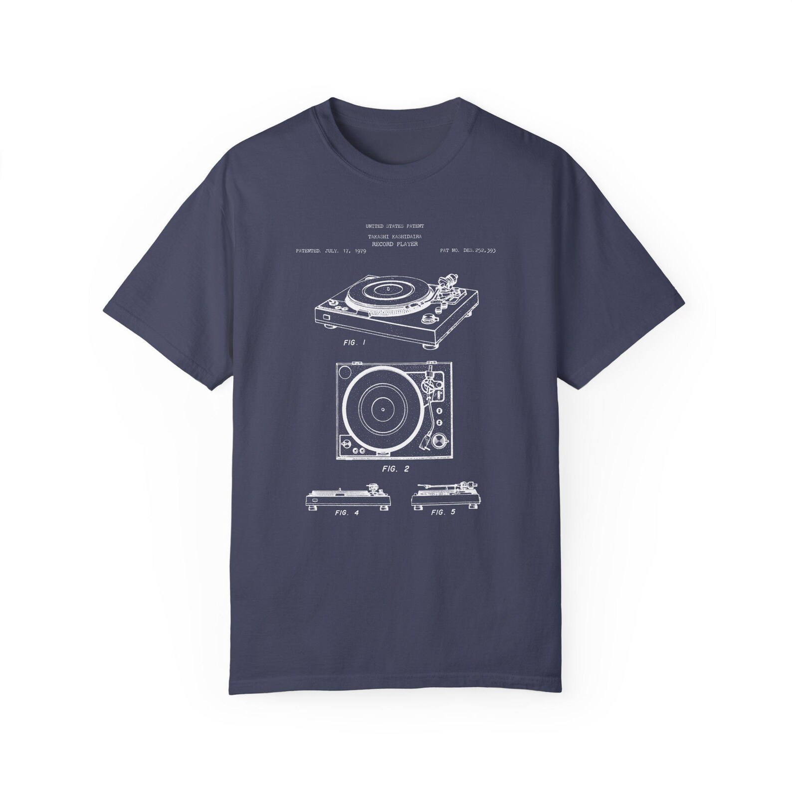 Turntable Record Player Design From US Patent Office. T-shirt Gift ...