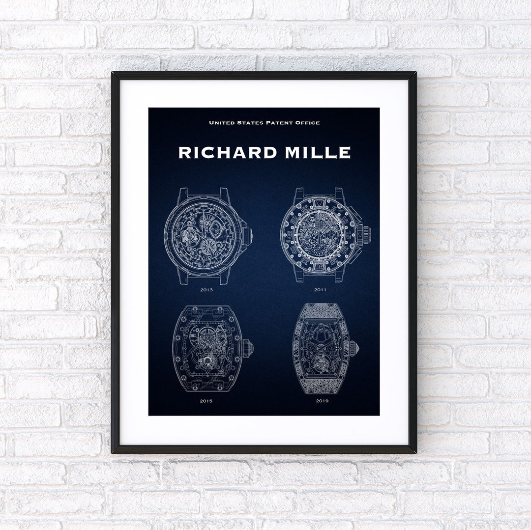 US Patent Office Designs of Watch Faces for Richard Mille Watches - Etsy