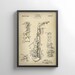 Saxophone Design From 1936 From US Patent Office. Poster Gift ...