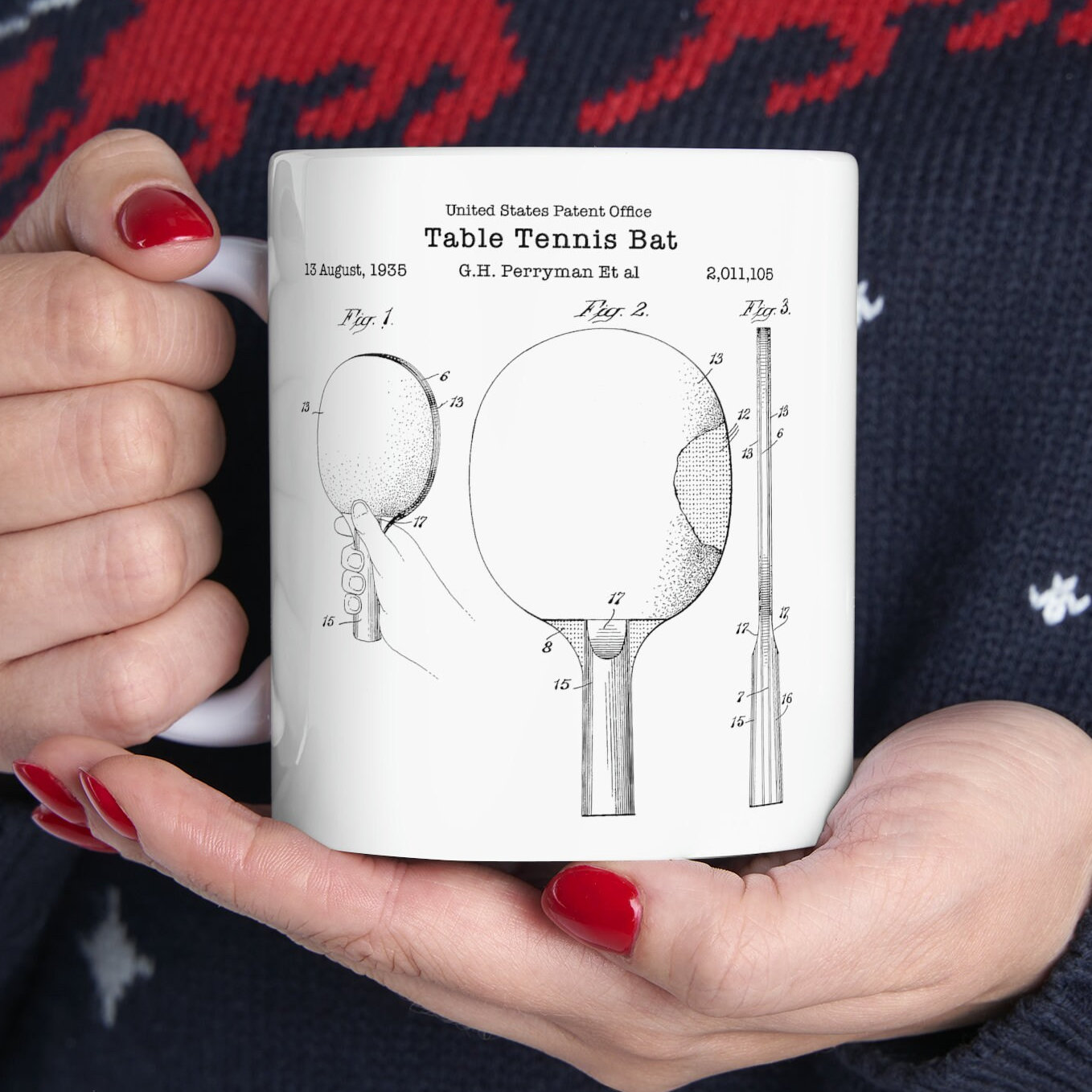 FREE US Post Table Tennis Bat Patent Design From the US Patent Office ...