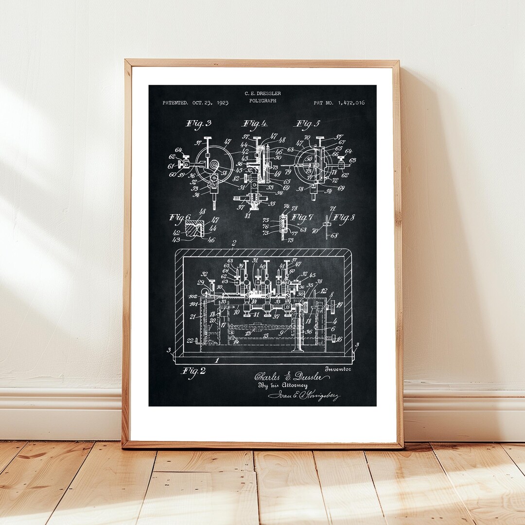 Design of Polygraph Lie Detector Machine From US Patent Office. Poster ...