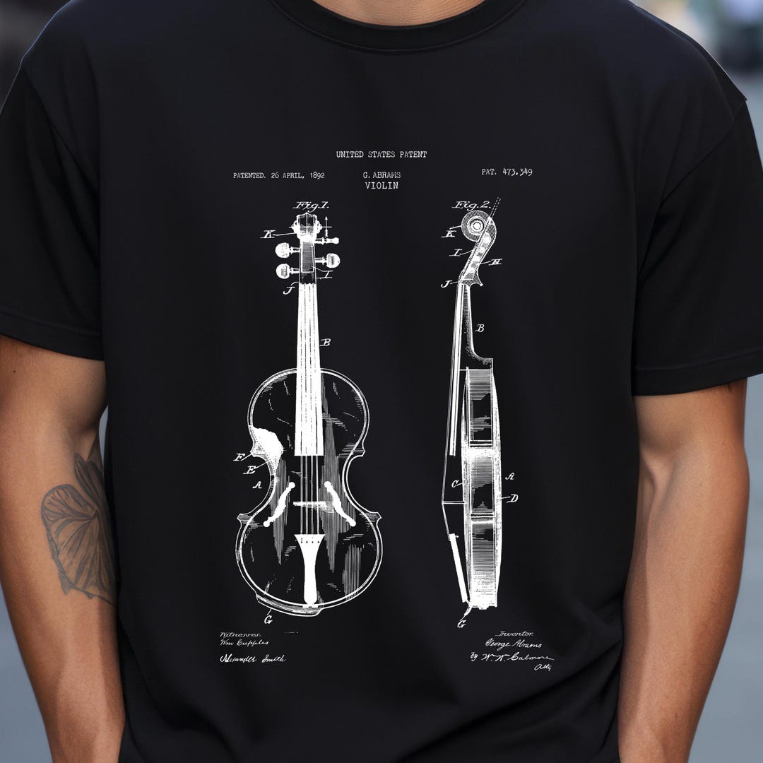 Violin From 1892 From US Patent Office.t-shirt Gift for Violinist ...