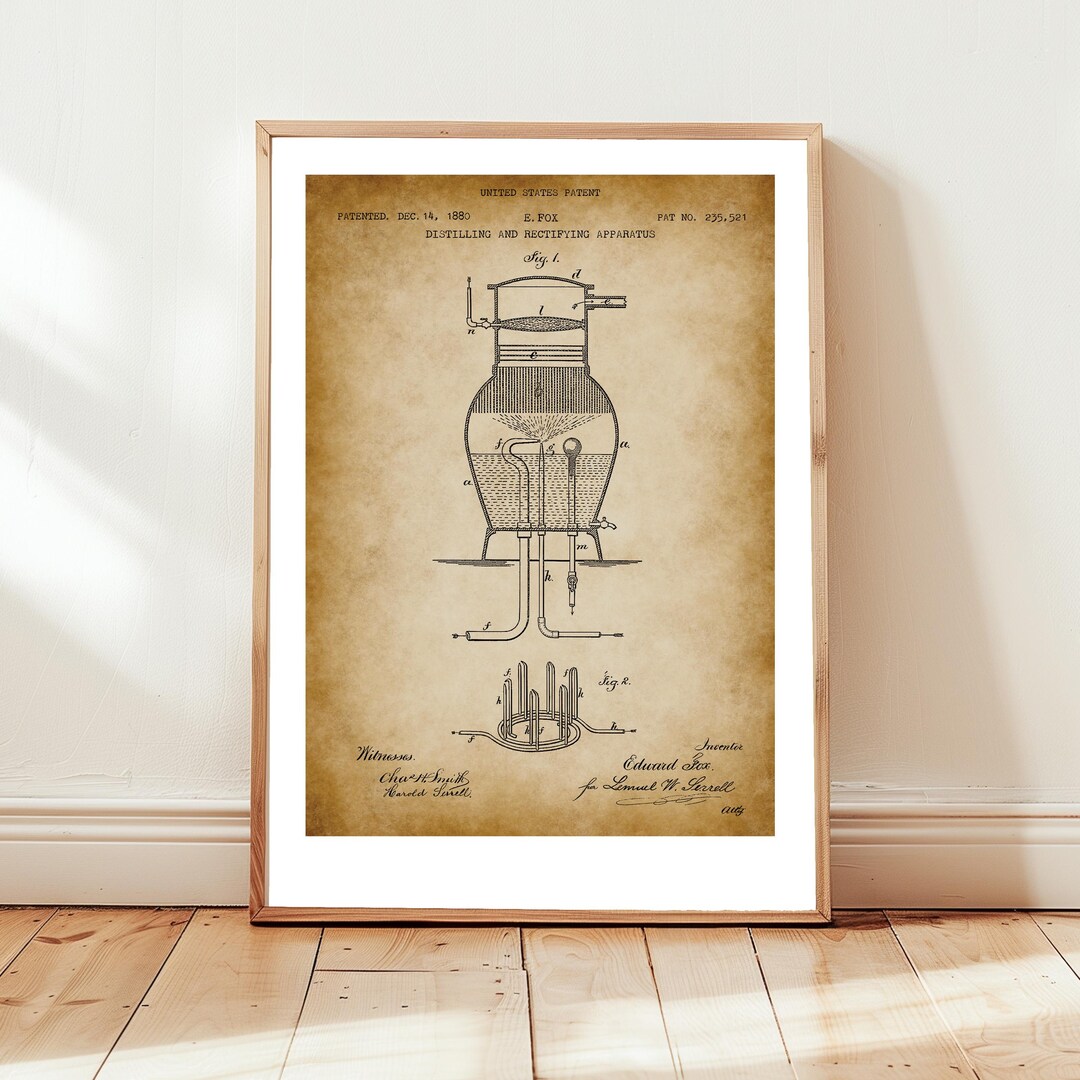 Antique Pot Still for Distillation From US Patent Office. Poster Gift ...