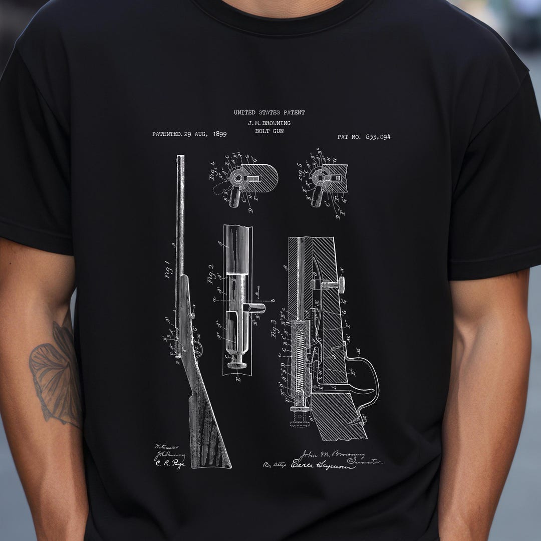 Winchester Model 1900 Rifle From 1899 From US Patent Office. T-shirt ...