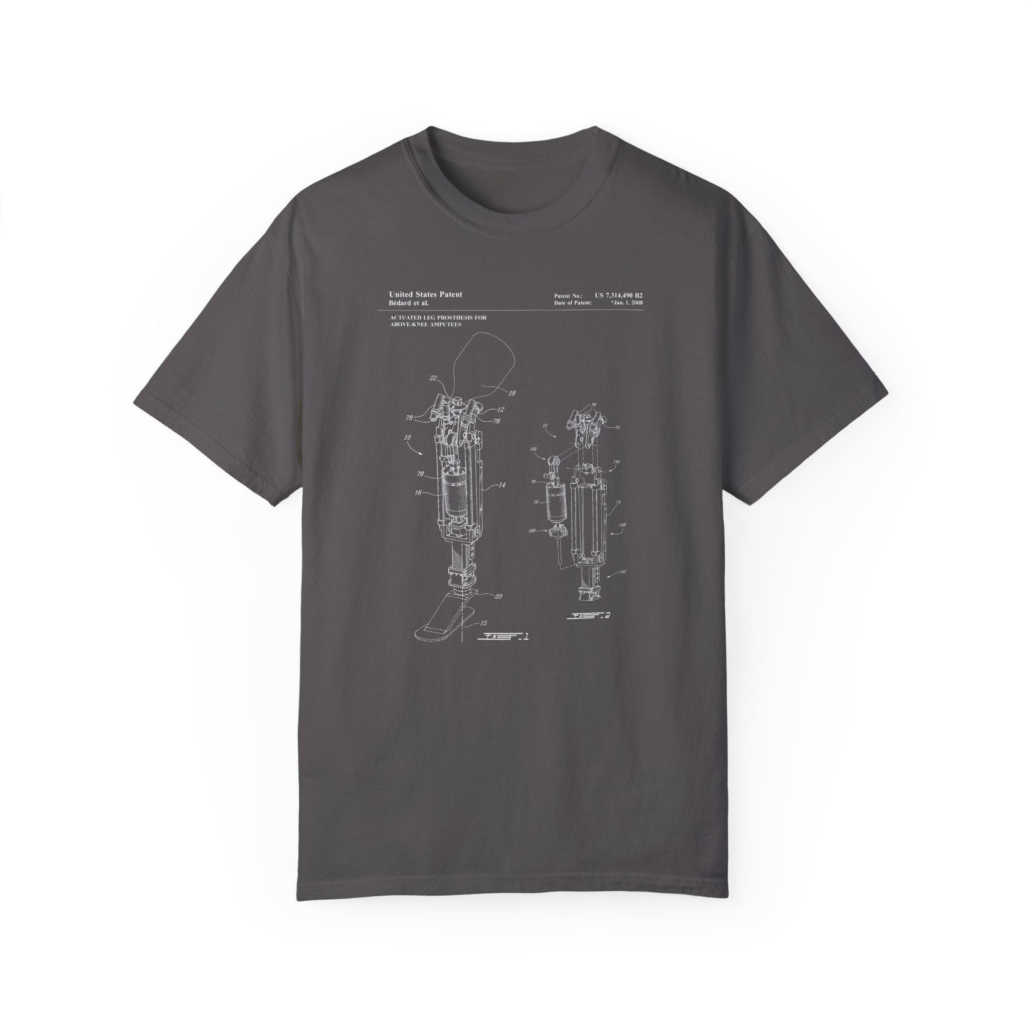 Prosthetic Bionic Leg Design From US Patent Office. T-shirt Gift ...