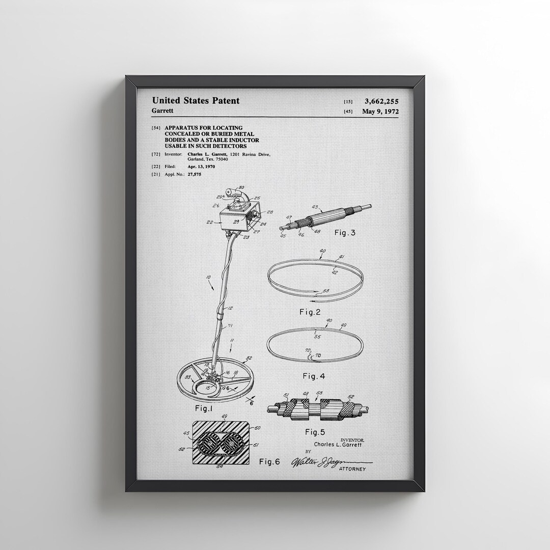Metal Detector Design by Garrett From 1972 From US Patent Office ...
