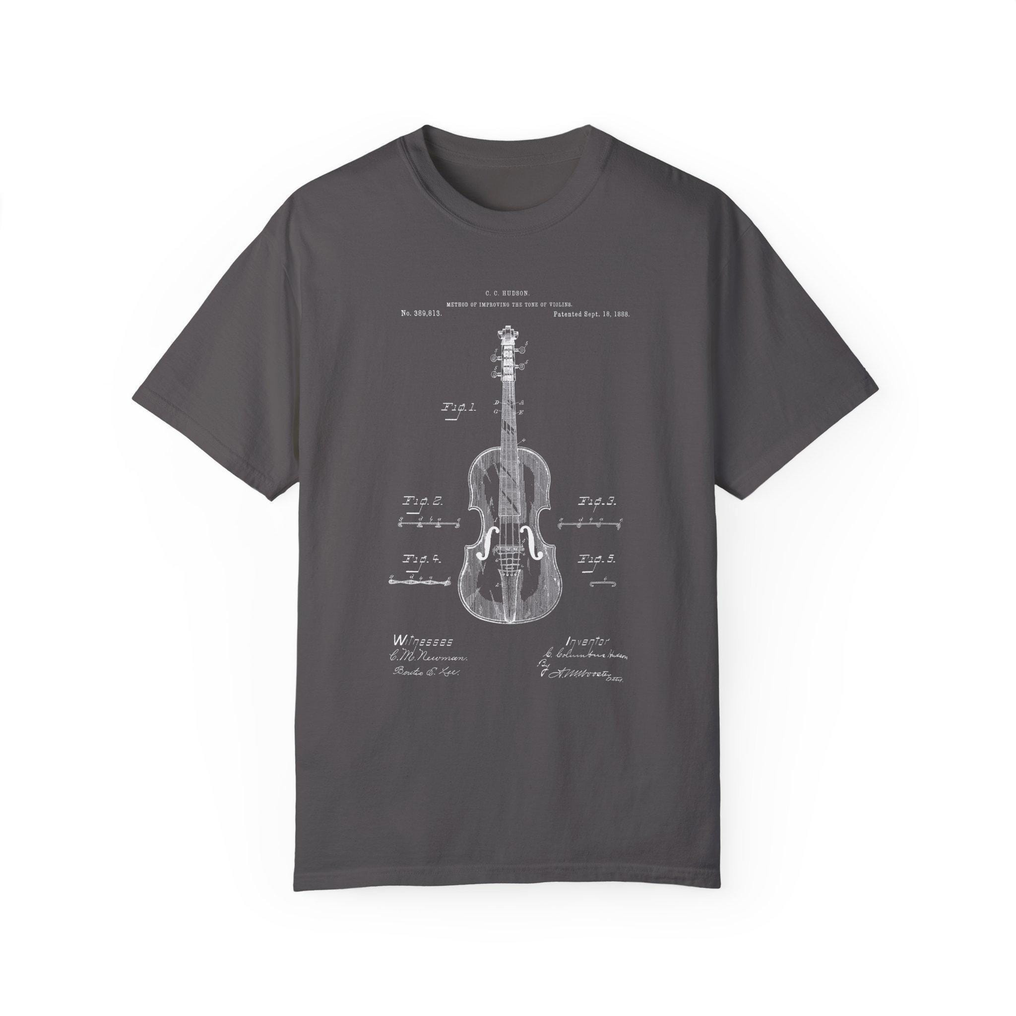 Antique Violin Design From 1888 From US Patent Office. T-shirt Gift ...