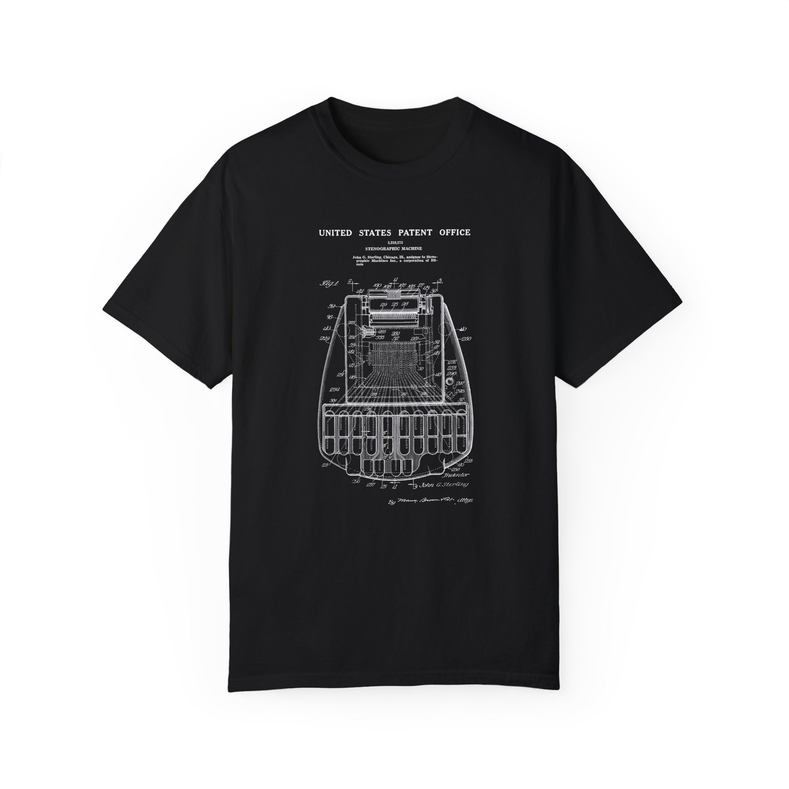 Design of Stenography Machine From the US Patent Office Perfect Gift ...