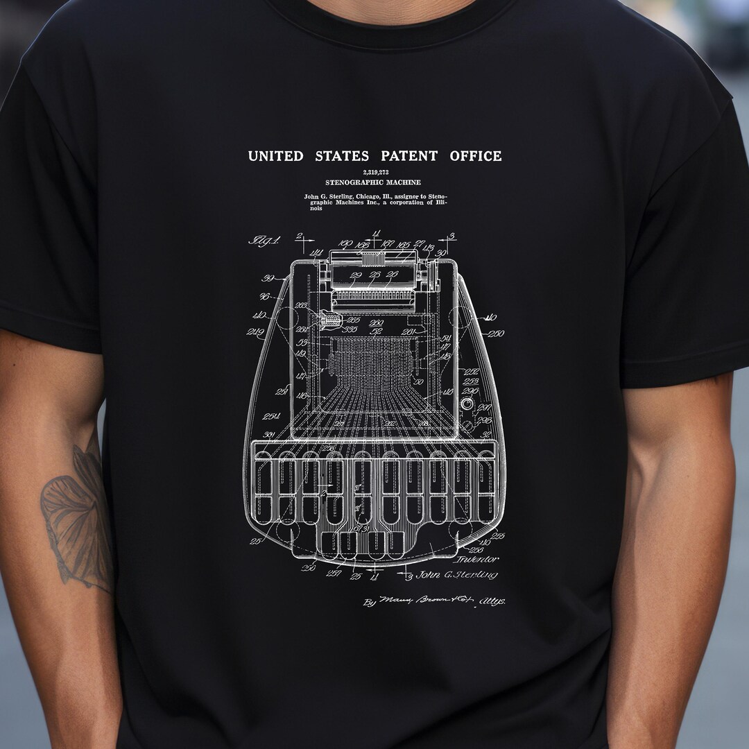 Design of Stenography Machine From the US Patent Office Perfect Gift ...