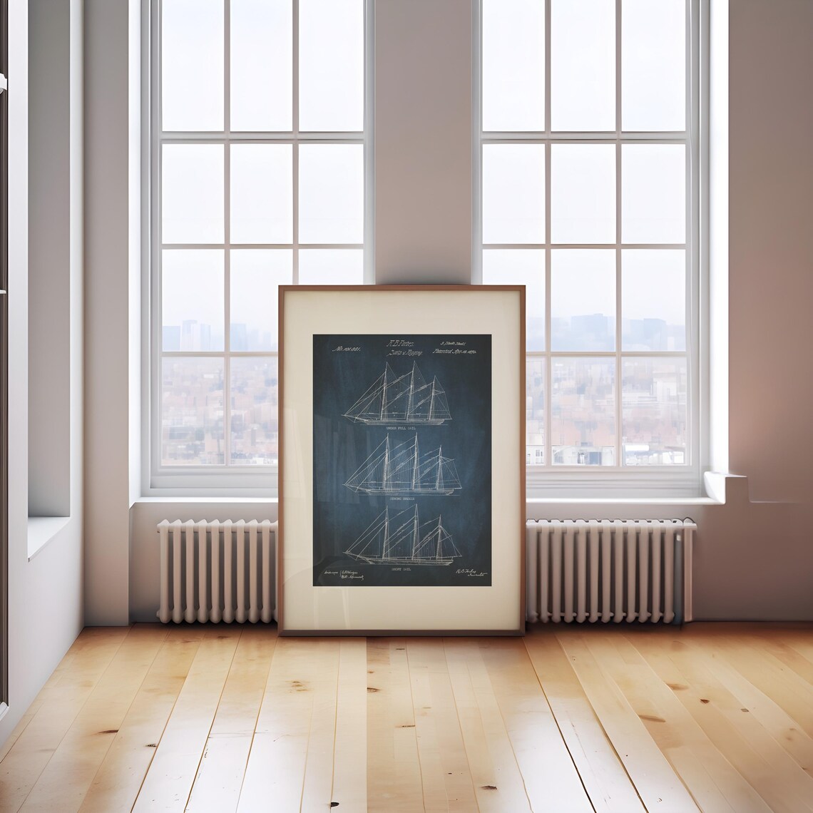 Old Ship's Rigging Design From 1870 From US Patent Office. Poster Gift ...