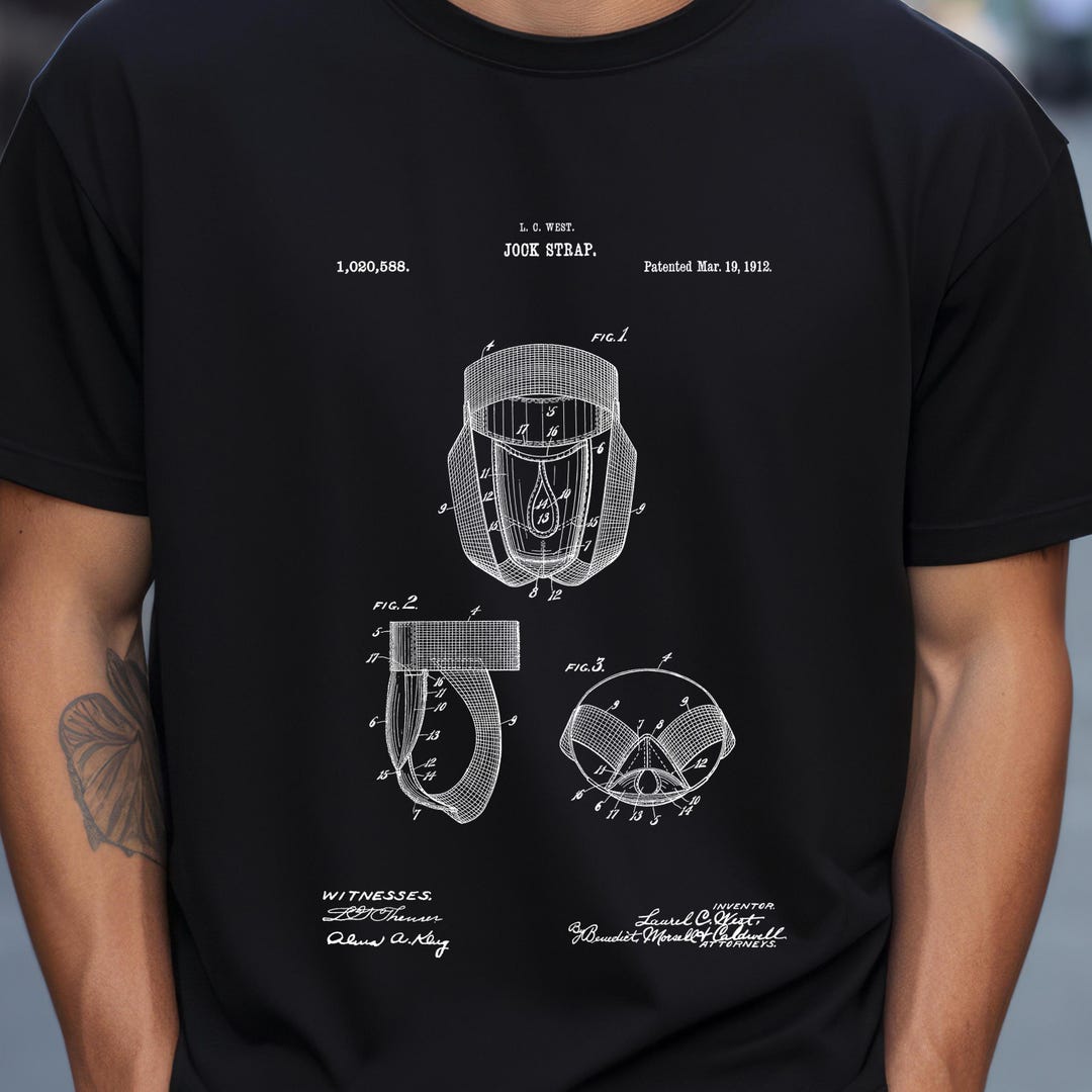 Vintage Jockstrap From 1912 From US Patent Office. T-shirt Gift for ...