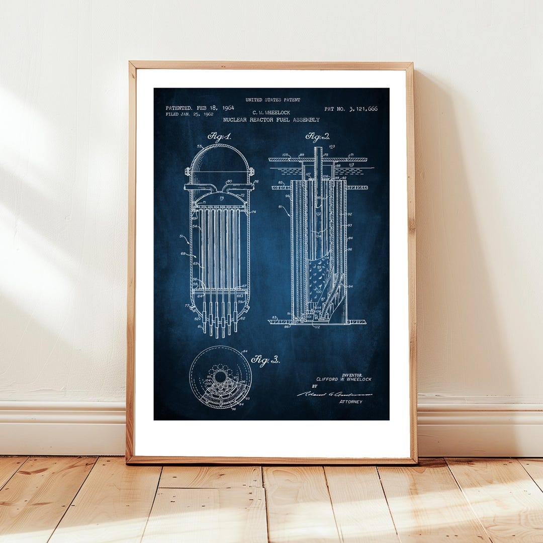 Nuclear Reactor Fuel Rods Assembly Design From US Patent Office. Poster ...