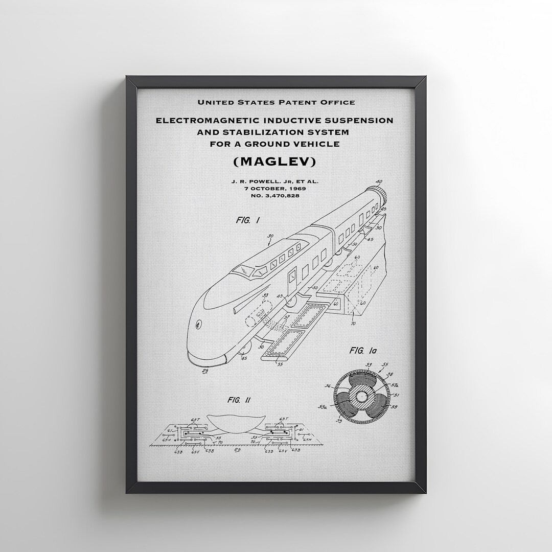 Original MAGLEV Railway Design From 1969 From the US Patent Office ...