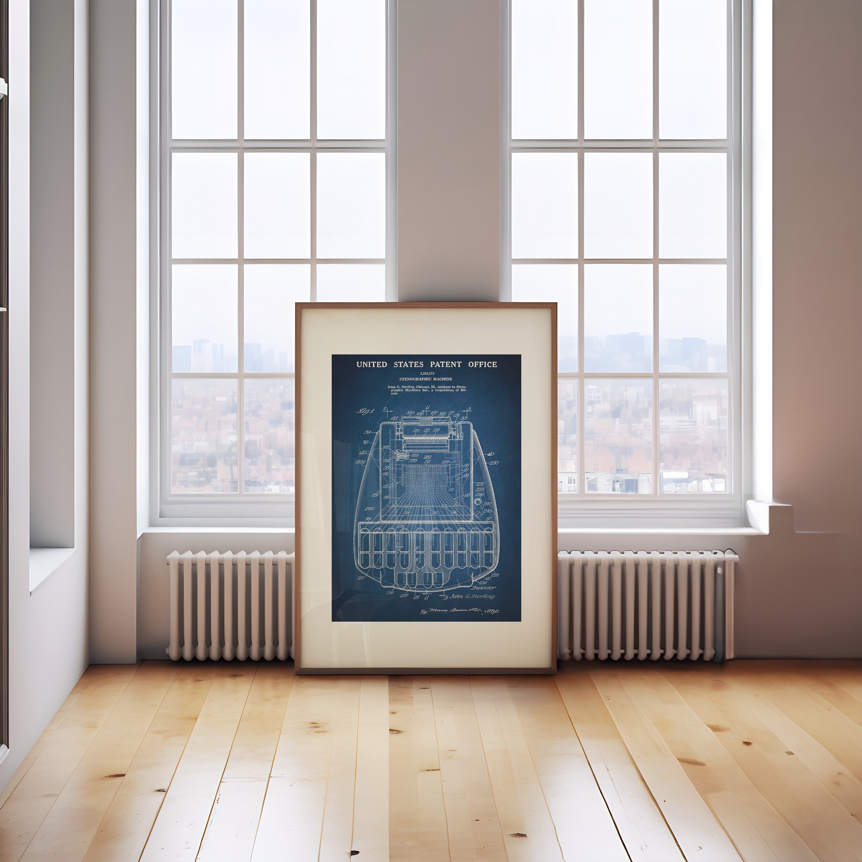 Vintage Stenography Machine Design From the US Patent Office. Perfect ...