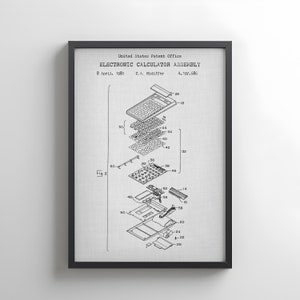 Original Electronic Calculator Design From 1980 From the US Patent ...