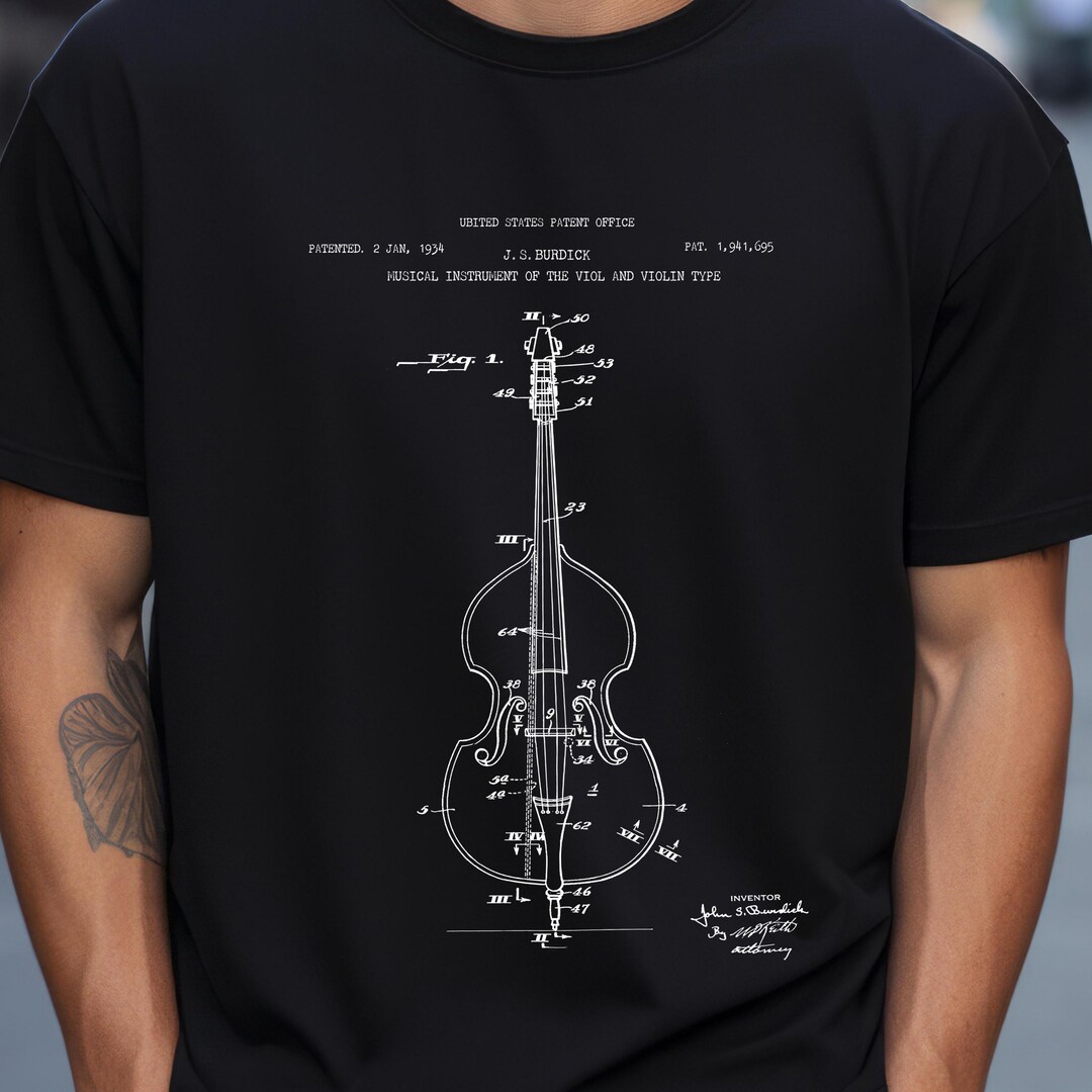 Vintage Cello Design From 1934 From US Patent Office. T-shirt Gift for ...