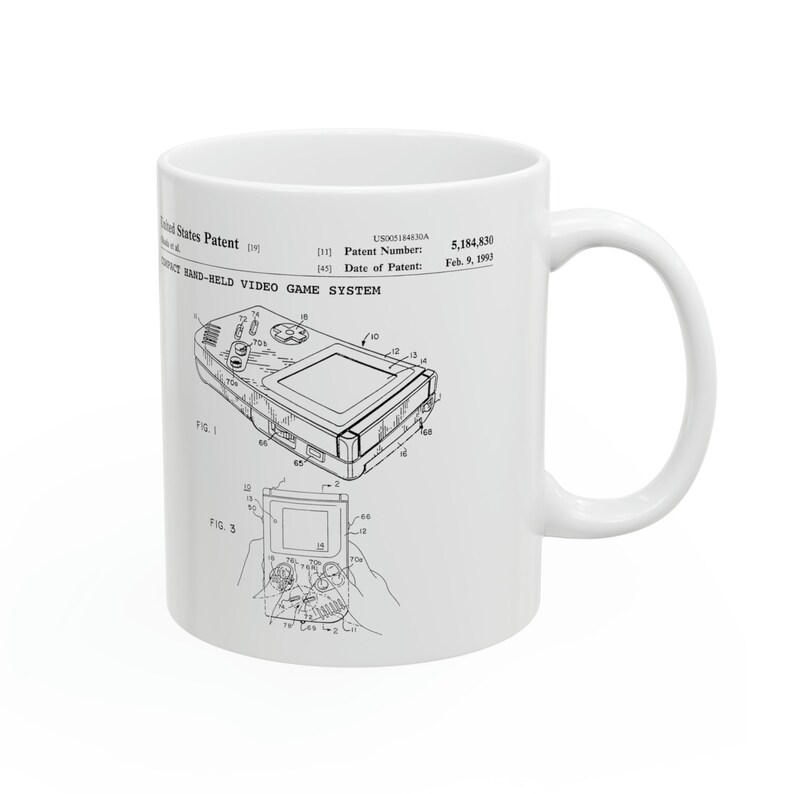 Nintendo Gameboy Patent Design From the US Patent Office. Perfect Gift ...