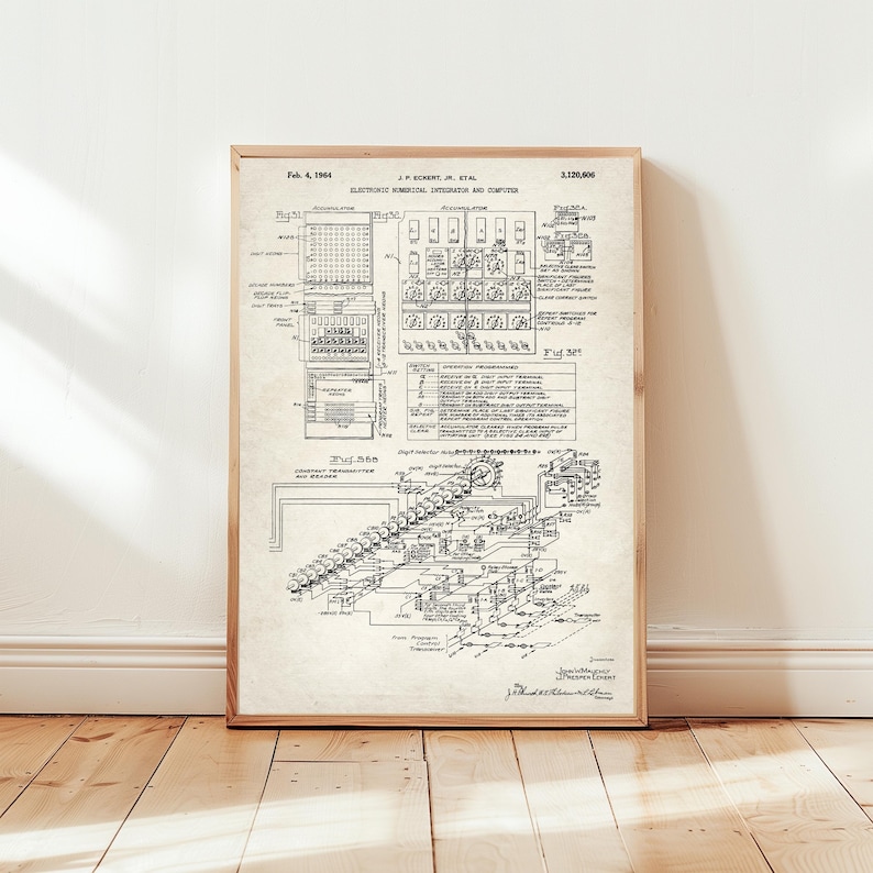 ENIAC First Programmable Computer From 1964 From US Patent Office ...