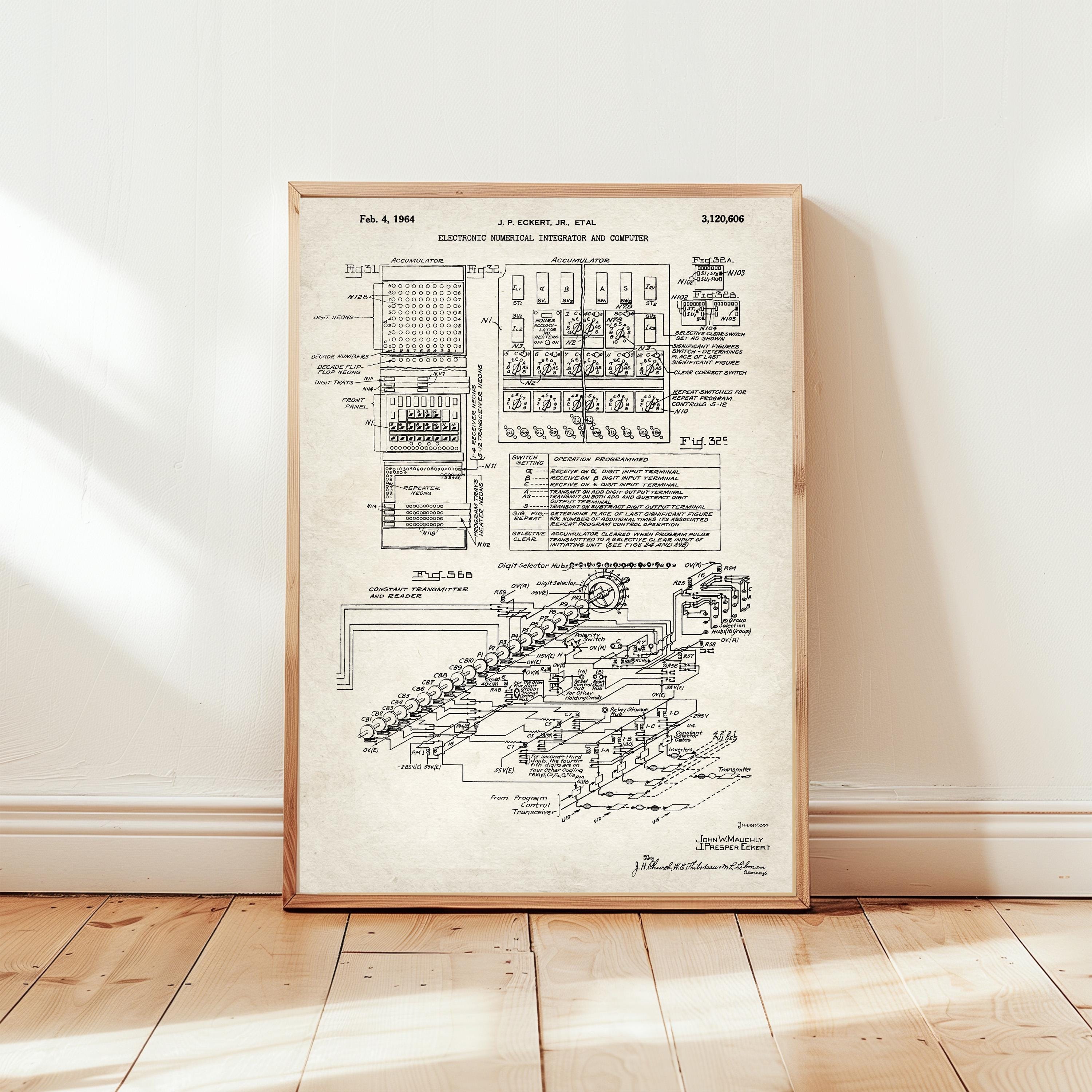 ENIAC First Programmable Computer From 1964 From US Patent Office ...