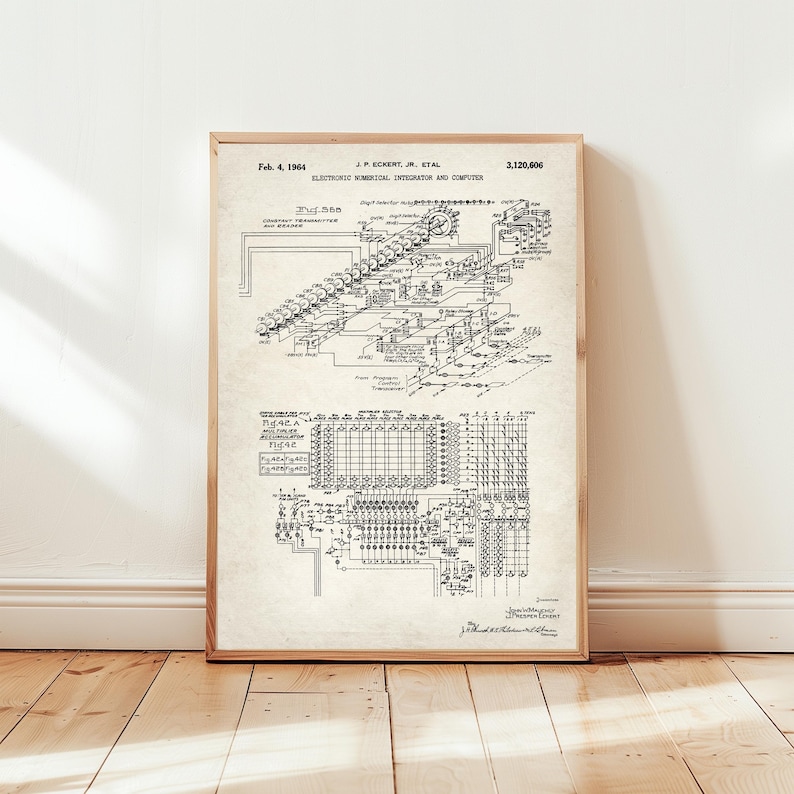 ENIAC First Programmable Computer From 1964 From US Patent Office ...