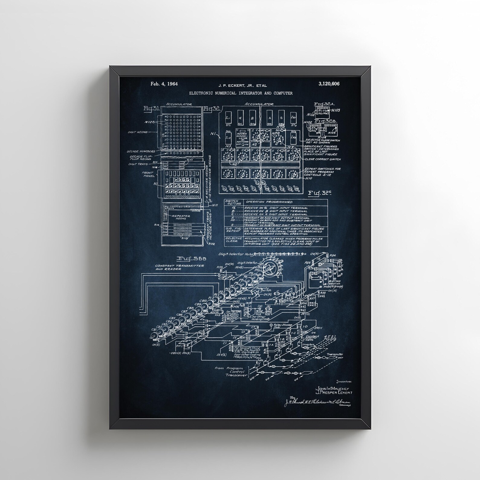 ENIAC First Programmable Computer From 1964 From US Patent Office ...