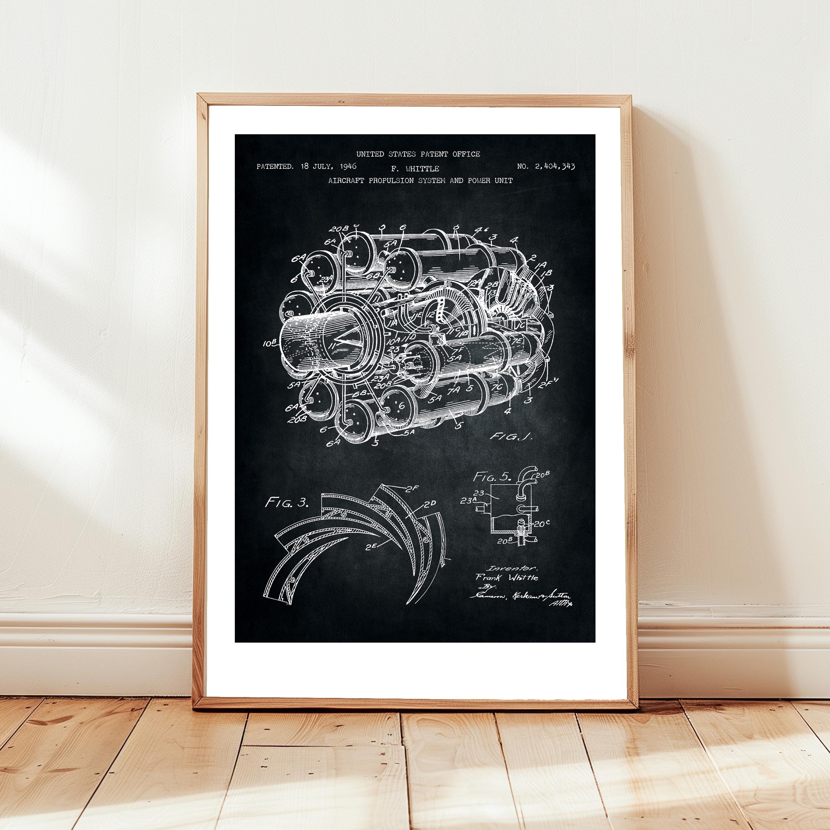 Frank Whittle Jet Engine Propulsion System From 1946 From US Patent ...