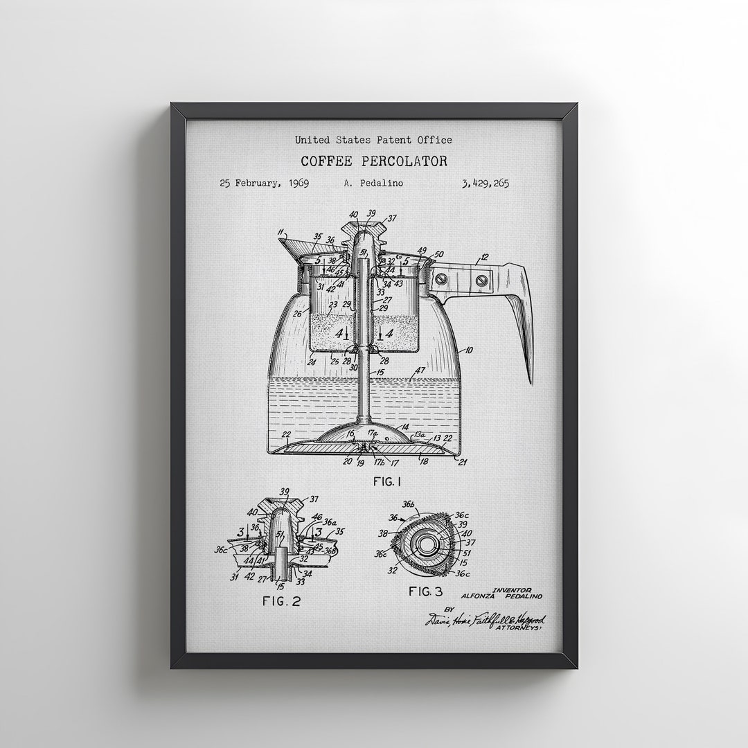 A Vintage Coffee Percolator Design From 1969 From the US Patent Office ...