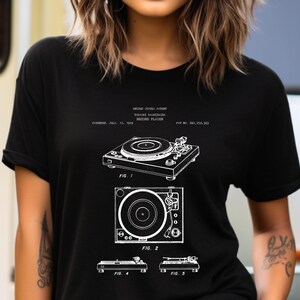 Turntable Record Player Design From US Patent Office. T-shirt Gift ...