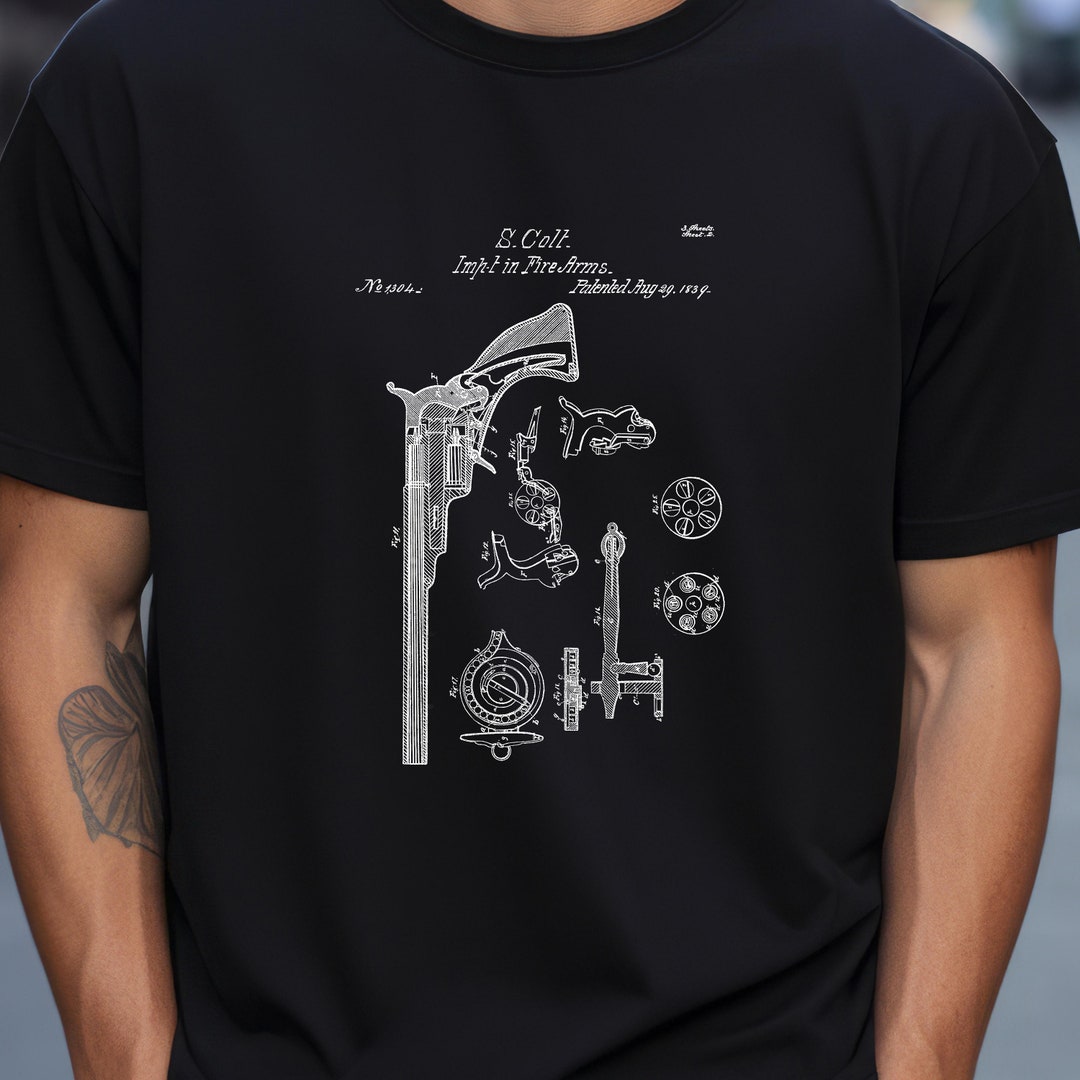 Original Design of Colt Revolver Firearm From 1839 the US Patent Office ...